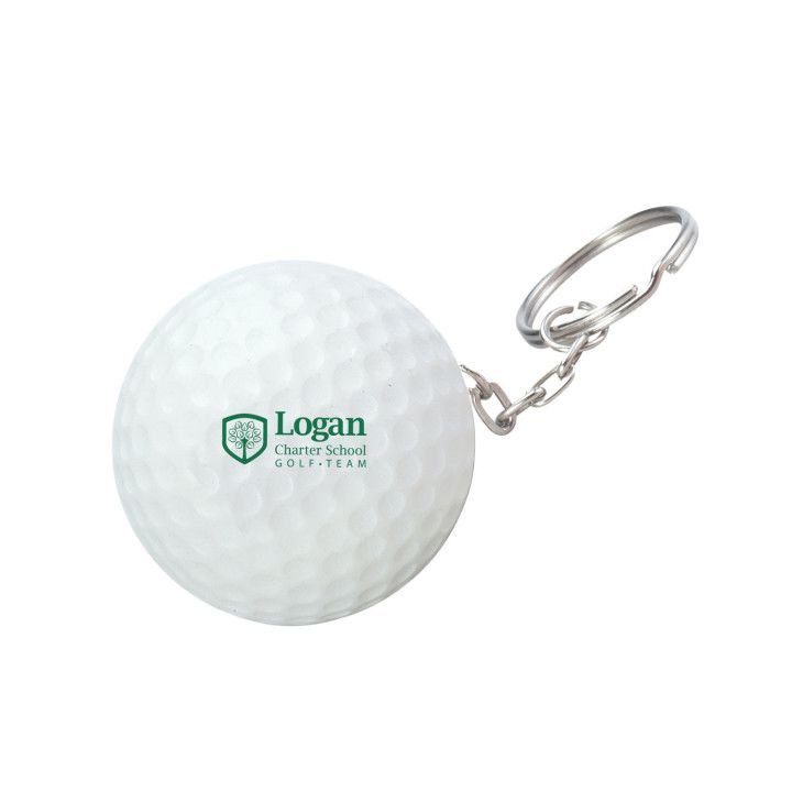 Custom Golf Ball Stress Ball Keychain