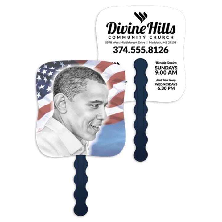 Custom President Barack Obama Pictorial Fan