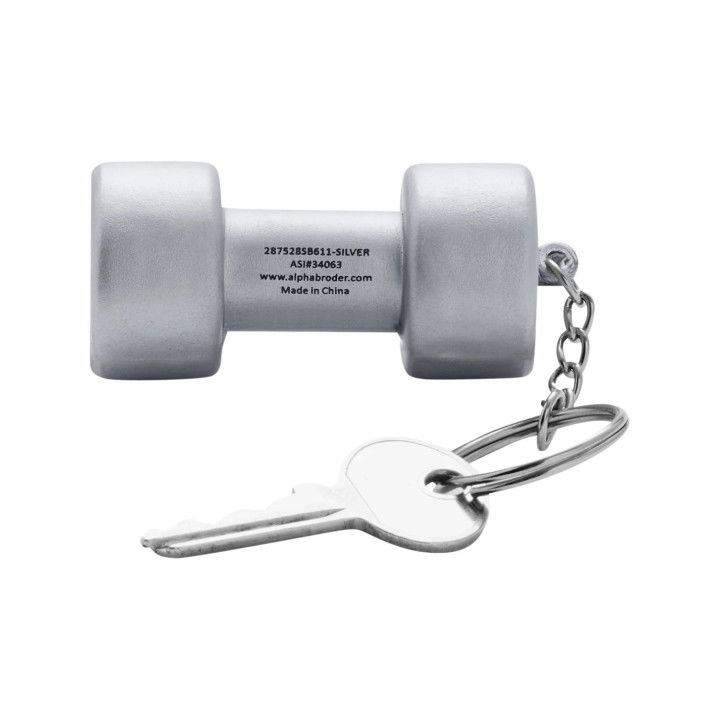 Custom Dumbbell Shape Stress Ball Keychain