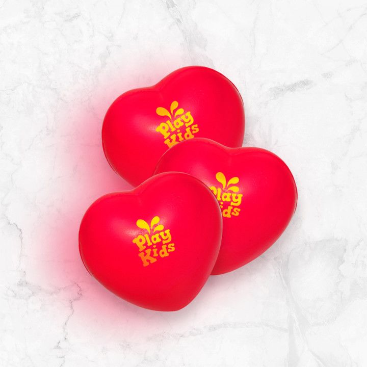 Custom Red Heart Stress Balls