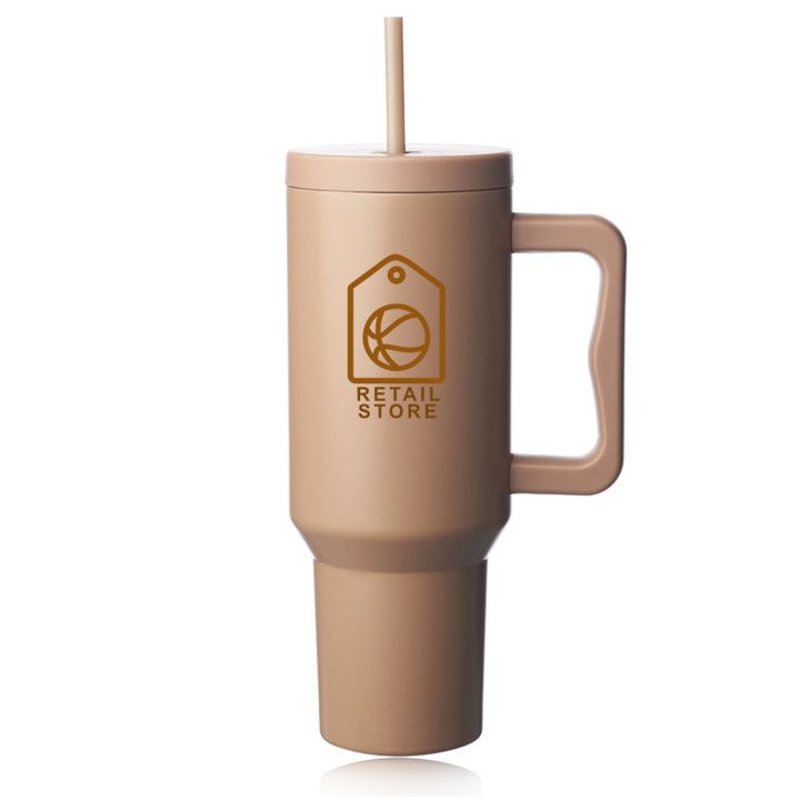Custom Madison 40 oz Tumbler with Handle & Straw Lid