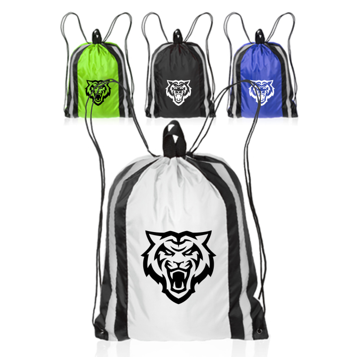 Custom Large Reflector Drawstring Backpacks