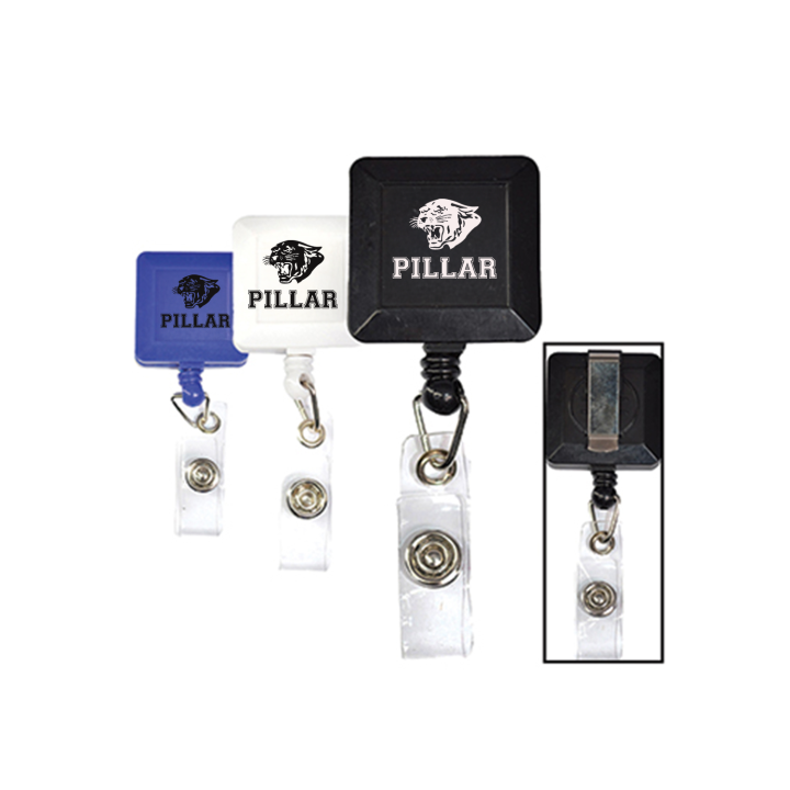 Custom Square Retractable Badge Reel with Clip