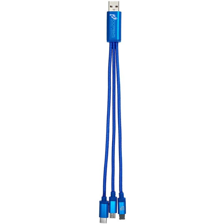 Custom Metallic 3-in-1 Charging Cable