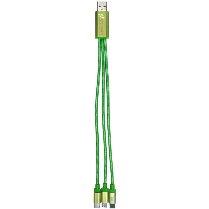Custom Metallic 3-in-1 Charging Cable