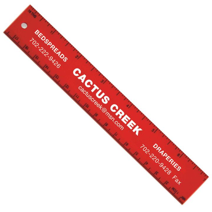Custom 7" Plastic Ruler with Inch & CM Markings