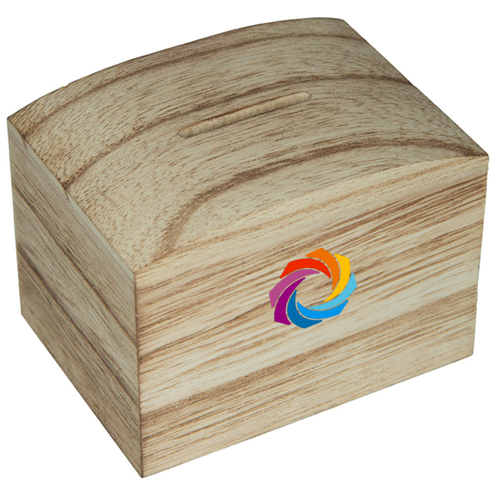 Custom Full Color Wood Bank