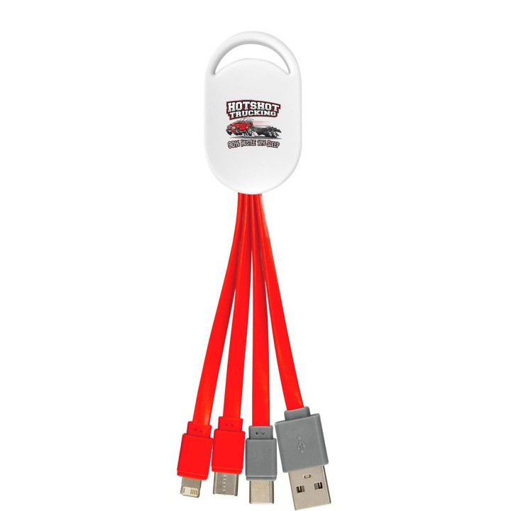 Custom Ellipse 3-in-1 Dual Input Charging Cable