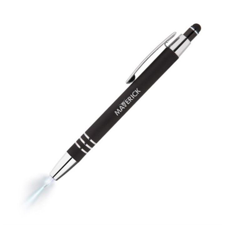Custom Flashlight Stylus Click Metal Pen