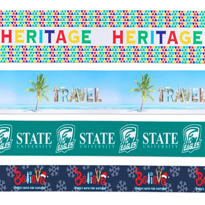 Custom 12" Badge Satin Ribbon - 50yd Roll