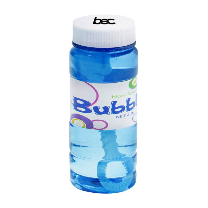 Custom 4 oz Translucent Bubble Bottles with Imprinted Cap
