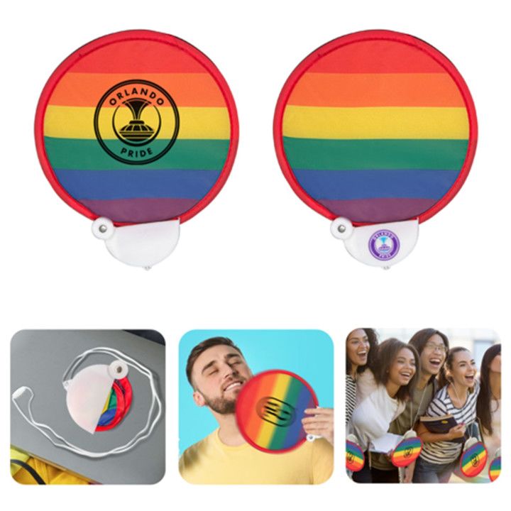 Custom Rainbow Neck Fan Portable Cooling Fan