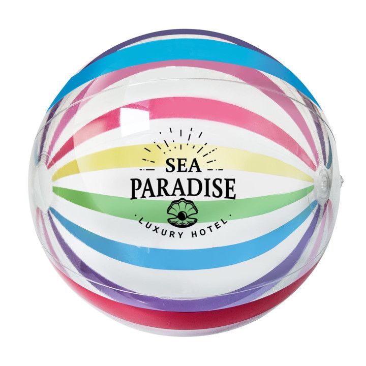 Custom 16" Multi-Color Striped Beach Ball