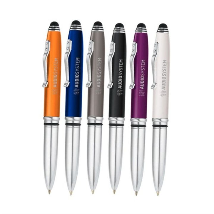 Custom Flashlight Stylus Metal Pen
