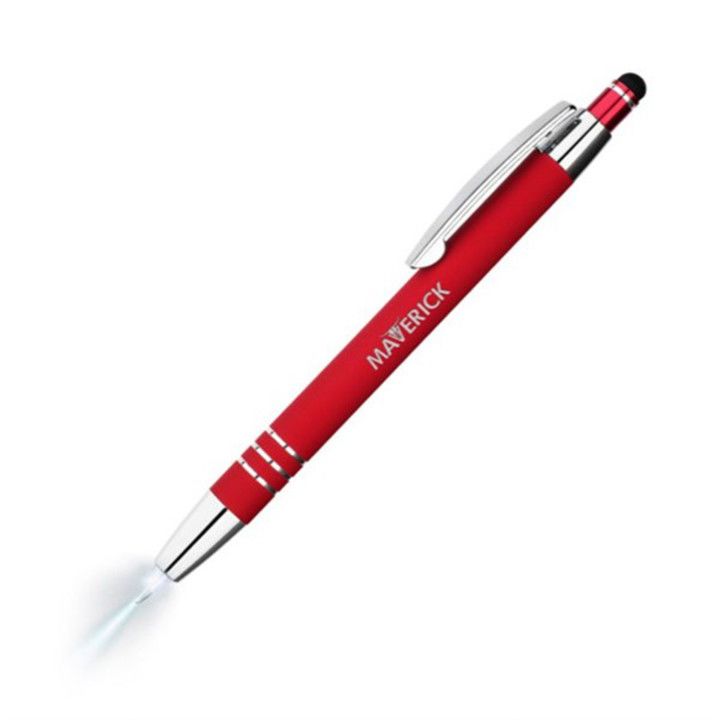 Custom Flashlight Stylus Click Metal Pen