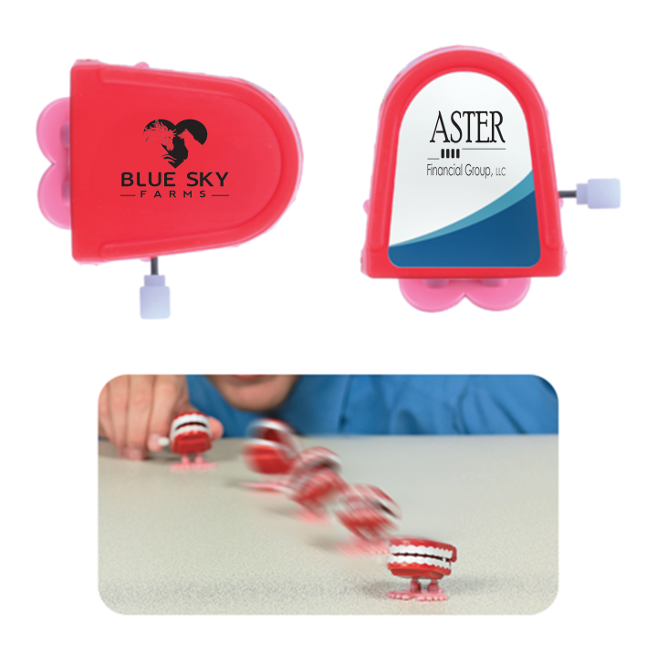 Custom Chattering Teeth Wind-Up Novelty Toy