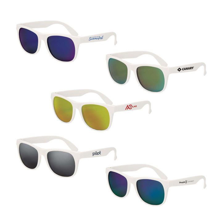 Custom Rubberized Mirrored Sunglasses