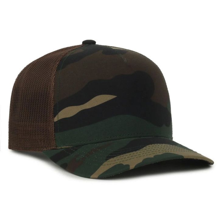 Custom Camo Mesh 5-Panel Cap