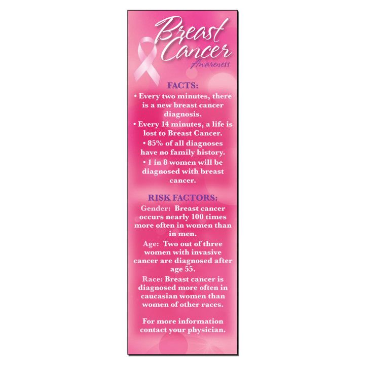 Custom Breast Cancer Awareness Bookmark