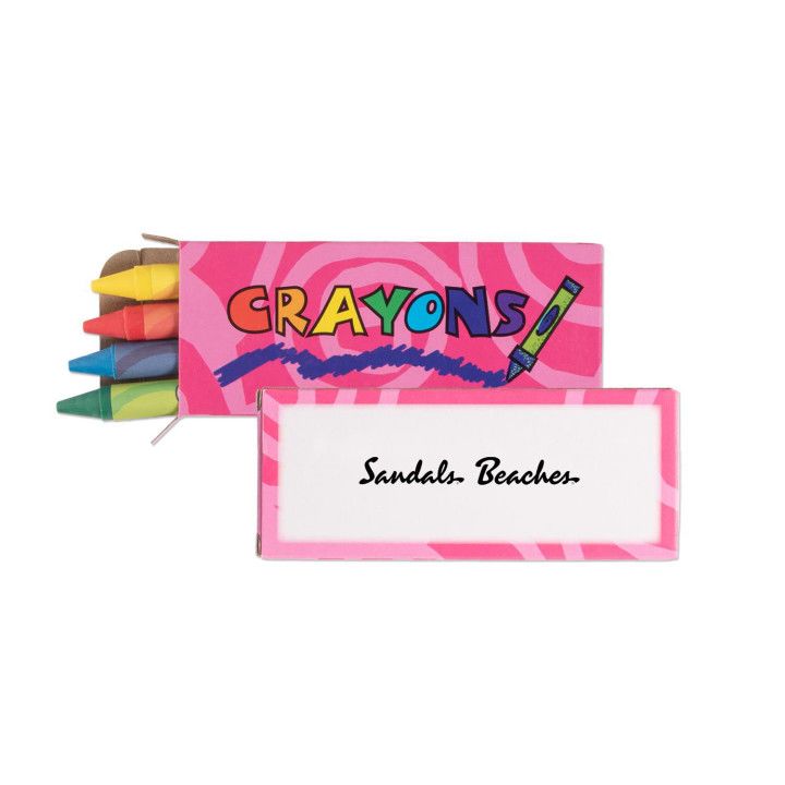 4 Pack Personalized Imprinted Crayons With Logo | Custom Crayons Bulk