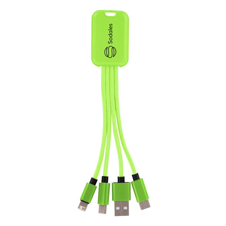 Custom 4-in-1 Aluminum Charging Buddy | Imprinted Tech Gifts