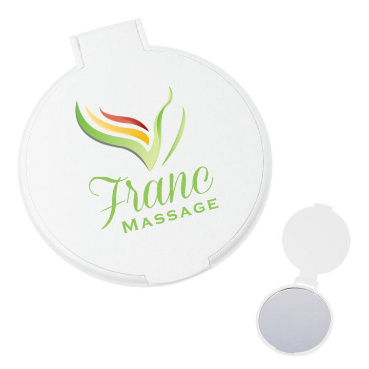 Custom Logo Printed Round Mirror | Promotional Mirrors