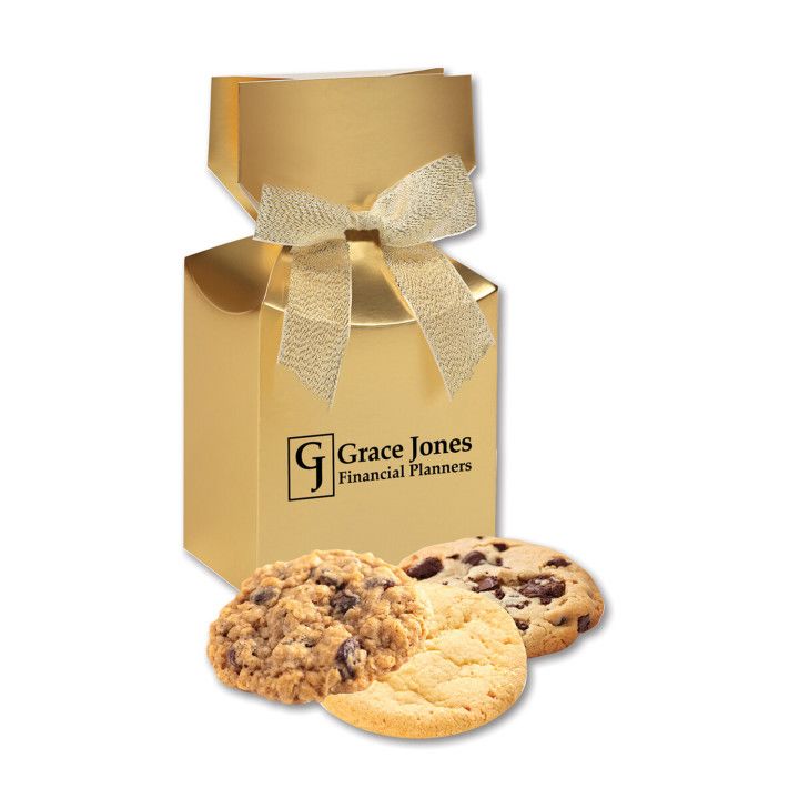 Custom Gold Homestyle Cookies Gift Box