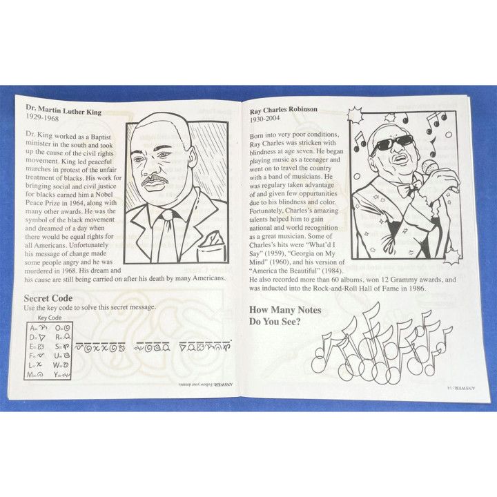 Custom African American History Coloring Book