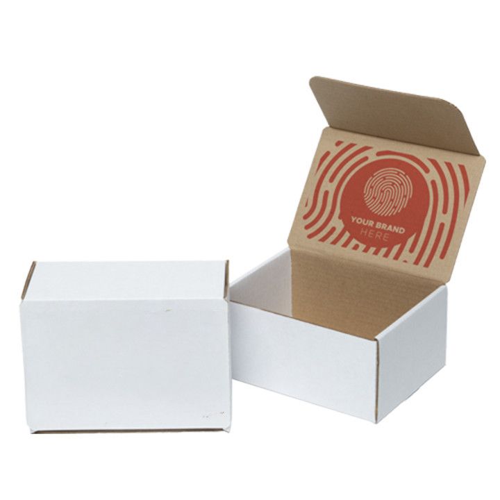 Custom White Mailer Box Inside 8" x 6" x4"