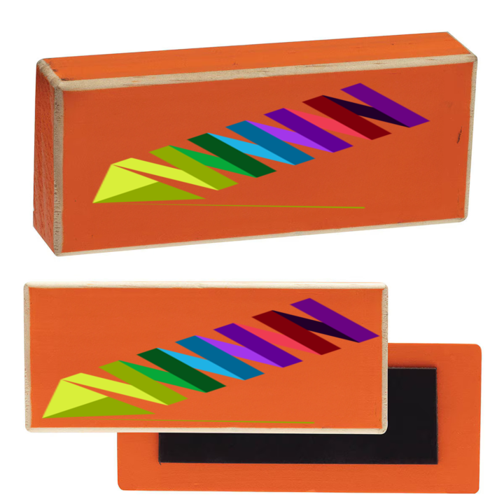 Custom Full Color Wood Block Magnet