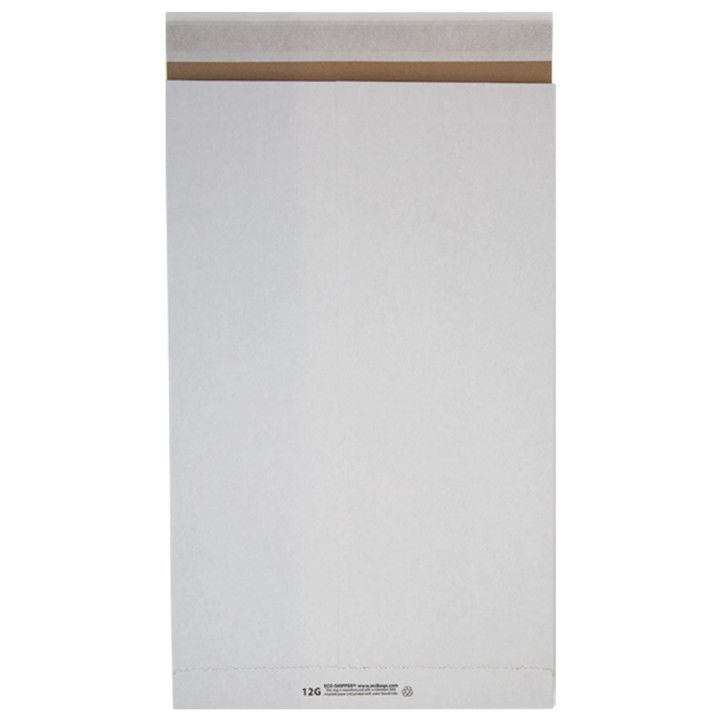Custom One Color White Eco-Shipper Mailer 12.5 x 20 x 4