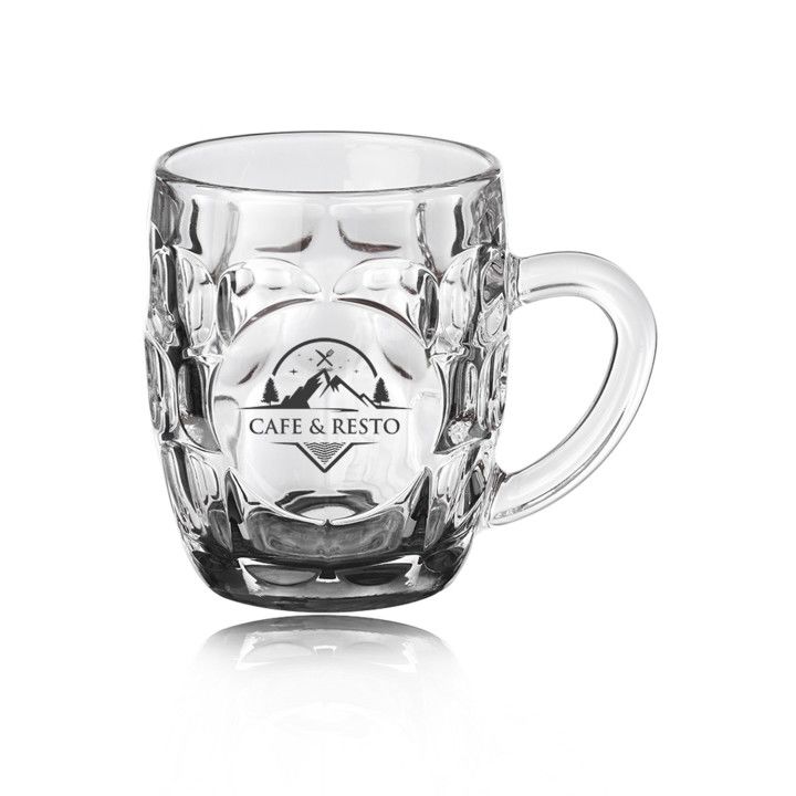 Custom 10 oz ARC Britannia Glass Beer Mug - Color