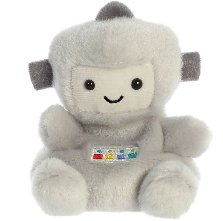 Custom 5" Robot Stuffed Animal with Imprinted Ribbon