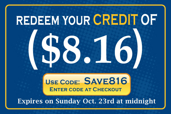 Earned Merchandise Credit | Promotional Earned Credit | Promo Items