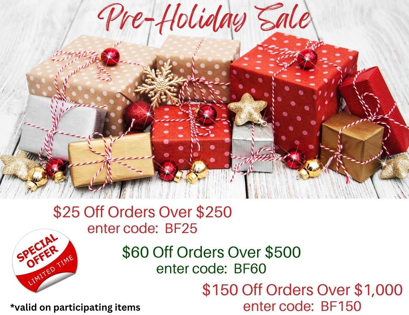 Weekly Promotional Product Specials | Discount Promo Items