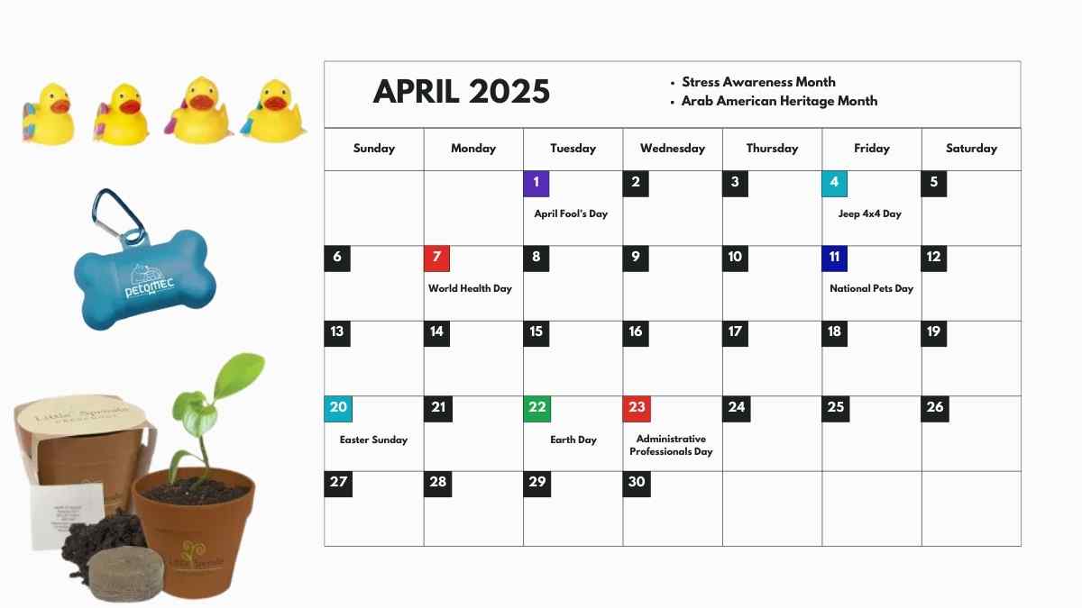 2025 Occasions & Holiday Calendar for Promotional Giveaways