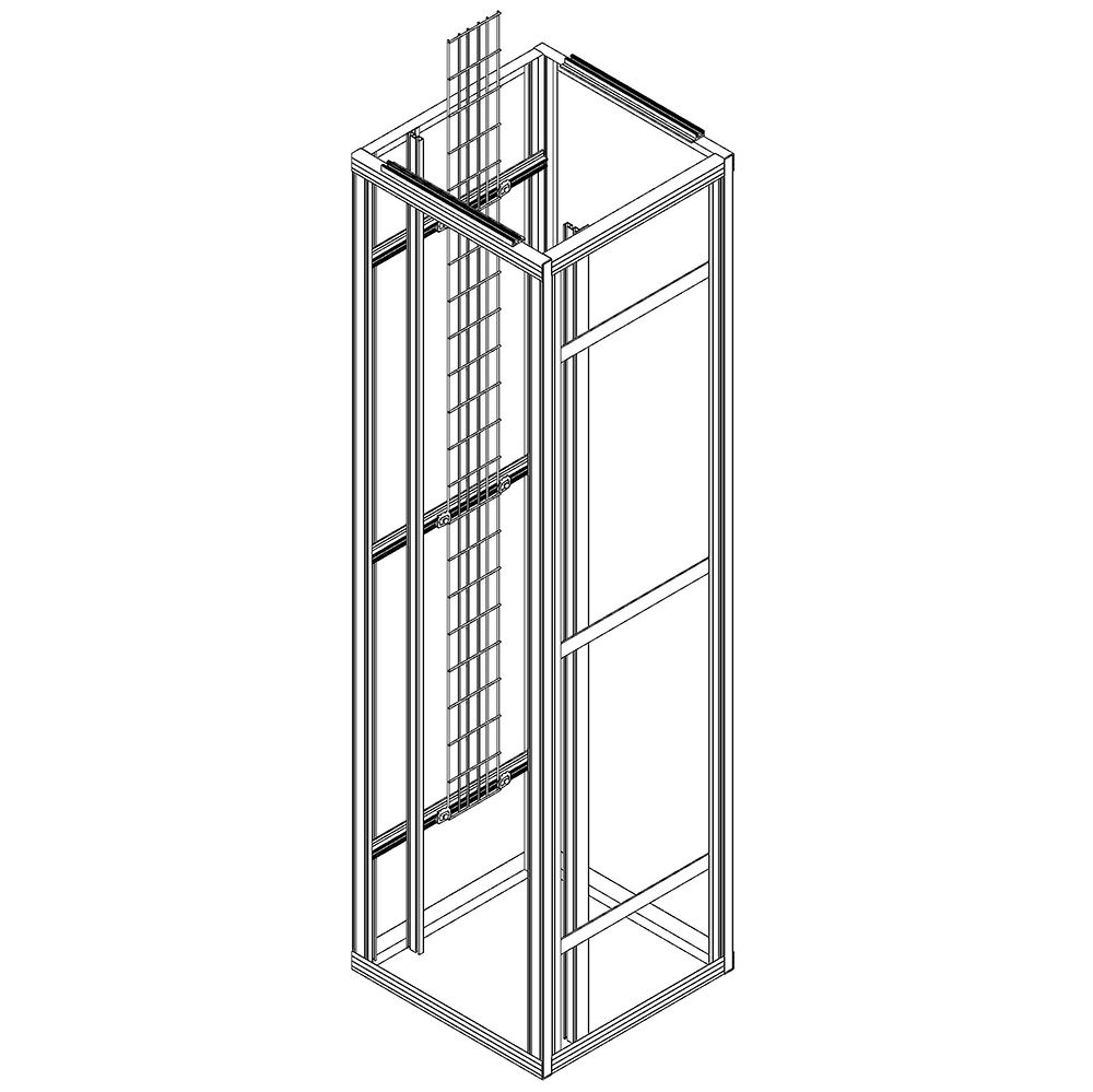 Open Frame Rack with front access, B600xD600 Foss AS