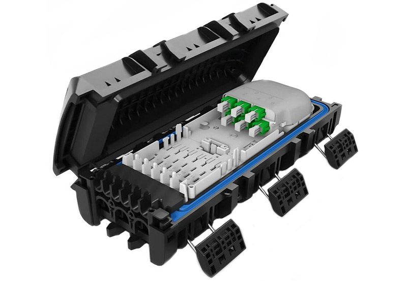 Splice closure, NovuX CSC100-T (4xSC/APC SPX) black Foss AS