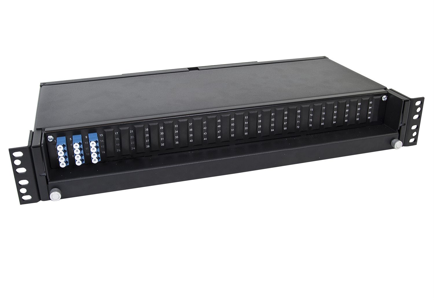 Panel FP75 PRO black, 12 LC/PC, adapter, SM Foss AS