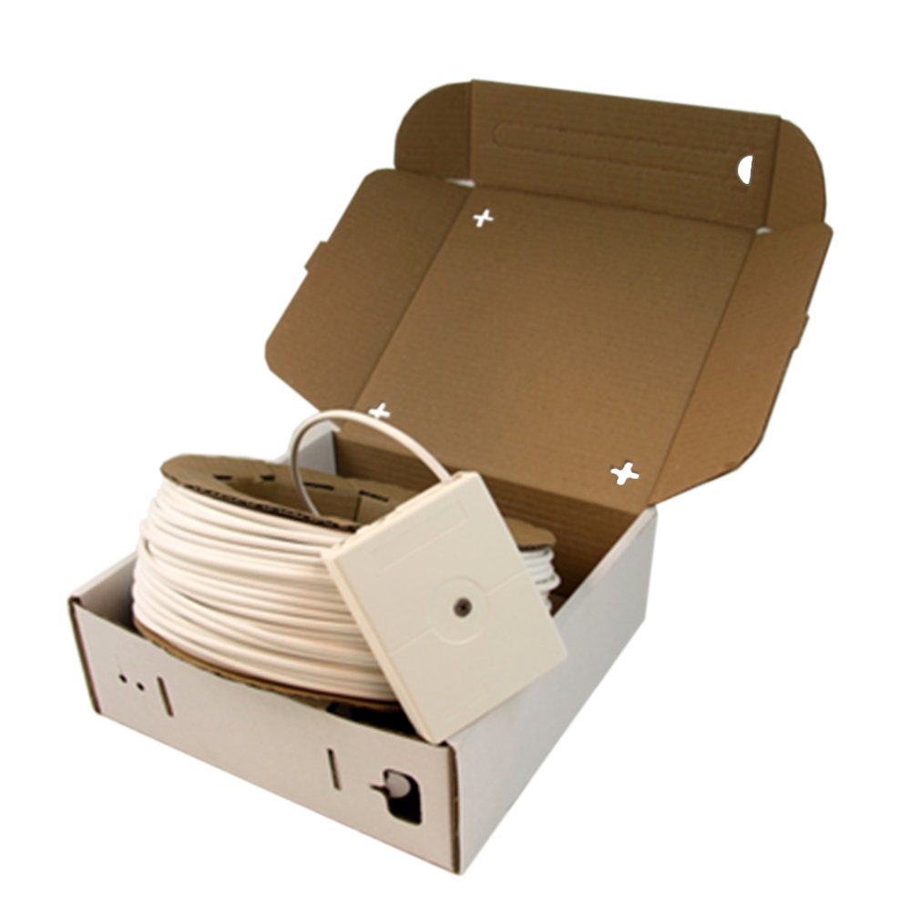 Wall box FTH, 2 SC/PC, 9/OS2/4500, 10 m, white Foss AS