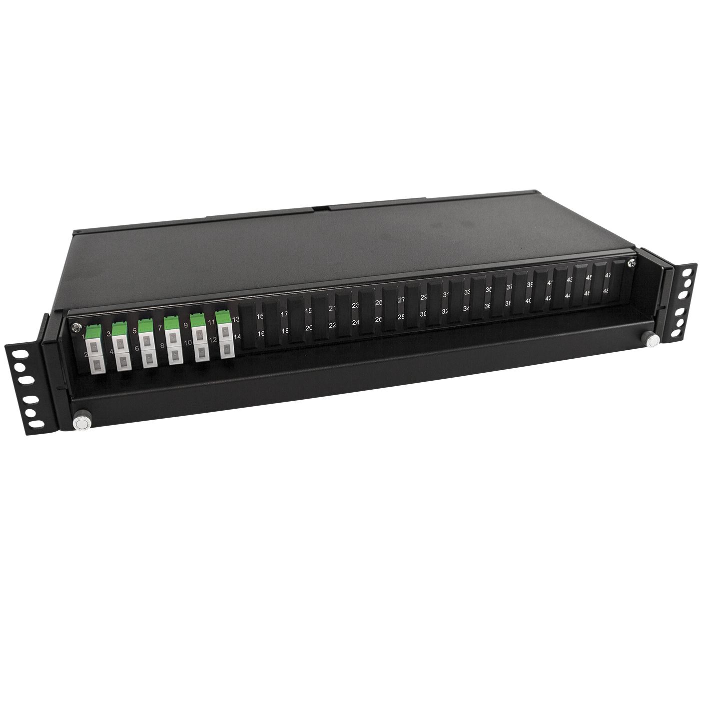 Panel FP75 PRO, 12 SC/APC, adapters, 9/OS2 Foss AS