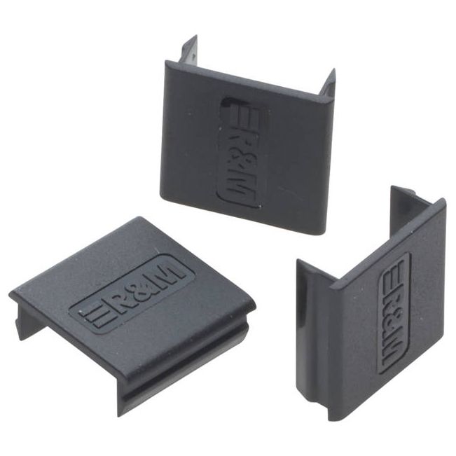 Blind plug, E2000 DPX fiber optic adapters, Compact, black, 12 pack Foss AS