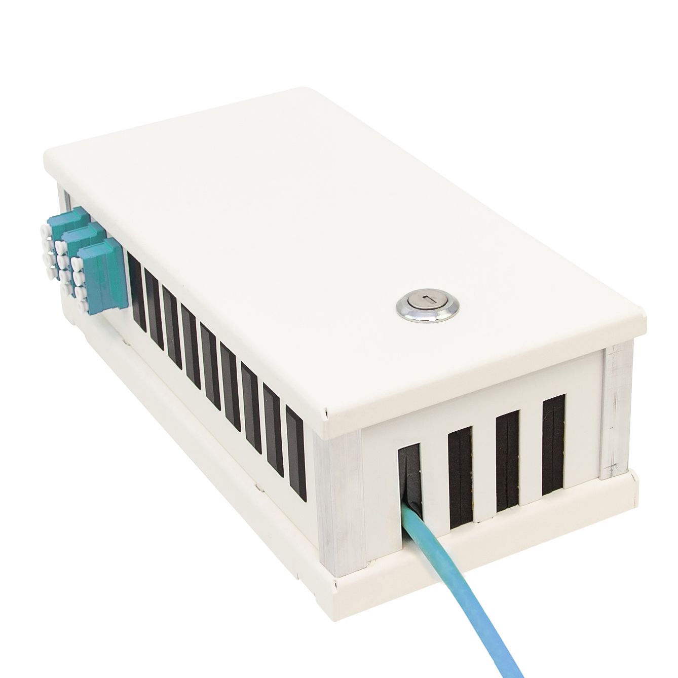 Wall box Flexi 11, 12xLC, 50/OM3, AXAI Foss Fiber Optics AS