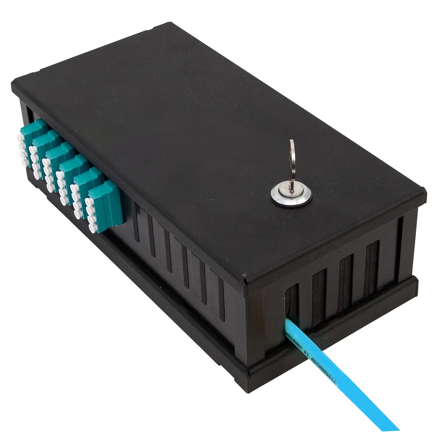 Wall box Flexi 11 black, 24xLC, 50/OM3, AXAI Foss Fiber Optics AS