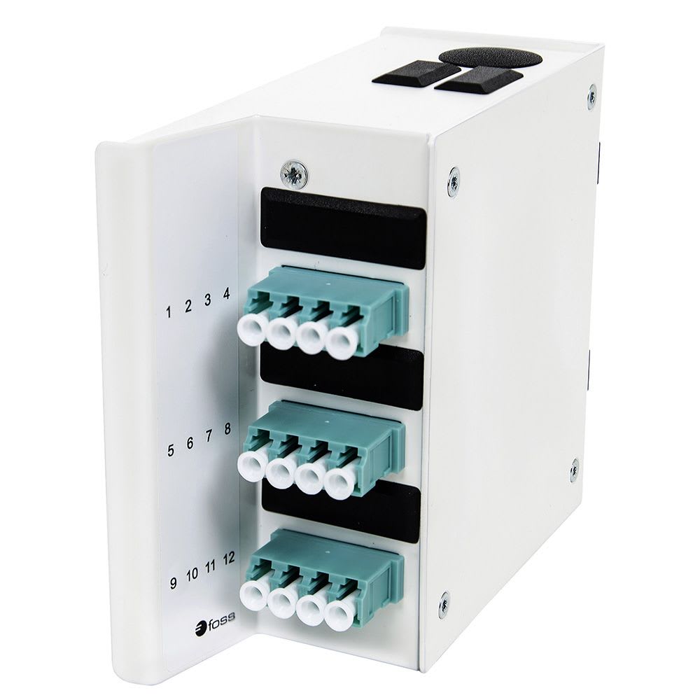 Veggboks DIN MINI, 12xLC-1x12 MPOM OM3, A Foss AS