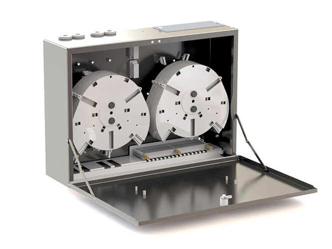 Wall boxes and cabinets for fiber optic