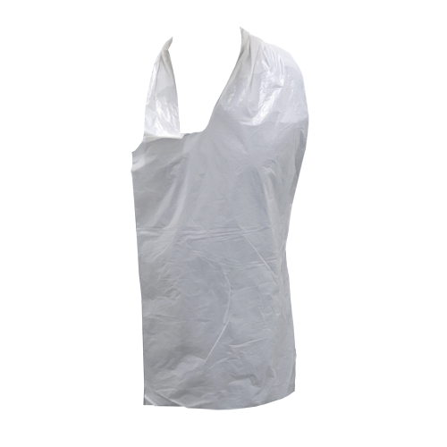 APRON DISPOSABLE PLASTIC CLEAR (10 MIC) - SOLD PER PKT OF 100 | Fowkes Bros