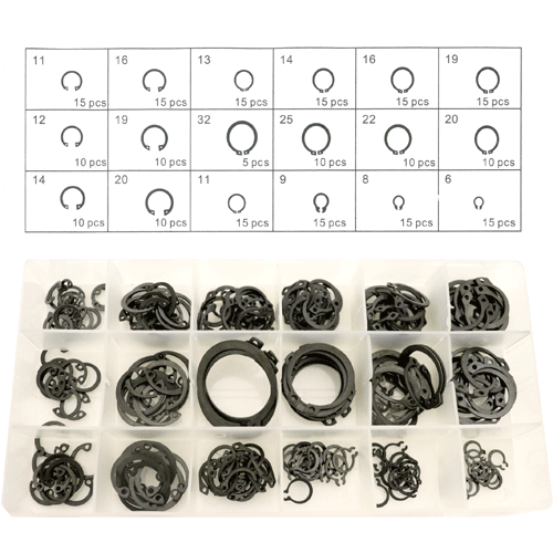 ASSORT CIRCLIPS 225 PIECE FB - POPULAR SIZES | Fowkes Bros