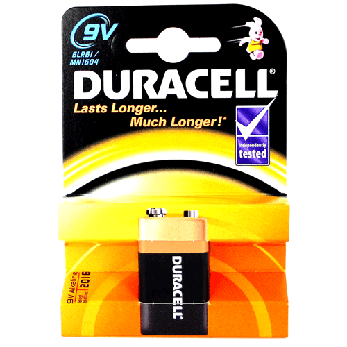 BATTERY 9V-AL DURACELL - NON- RECHARGEABLE - SOLD LOOSE | Fowkes Bros