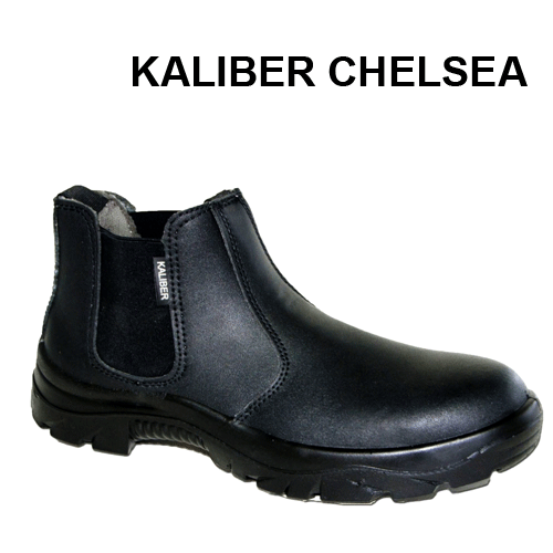 SAFETY BOOT 5 BLACK CHELSEA KALIBER - STEEL TOE CAP (OIL RESIST ...